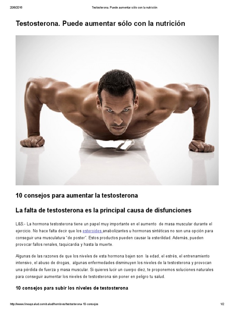 10 Consejos para Aumentar La Testosterona | PDF | Testosterona | Cortisol