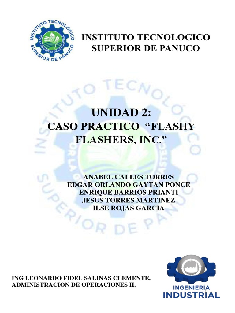 Caso Practico U2 Flashy Flashers Inc PDF | PDF | Inventario | Marketing