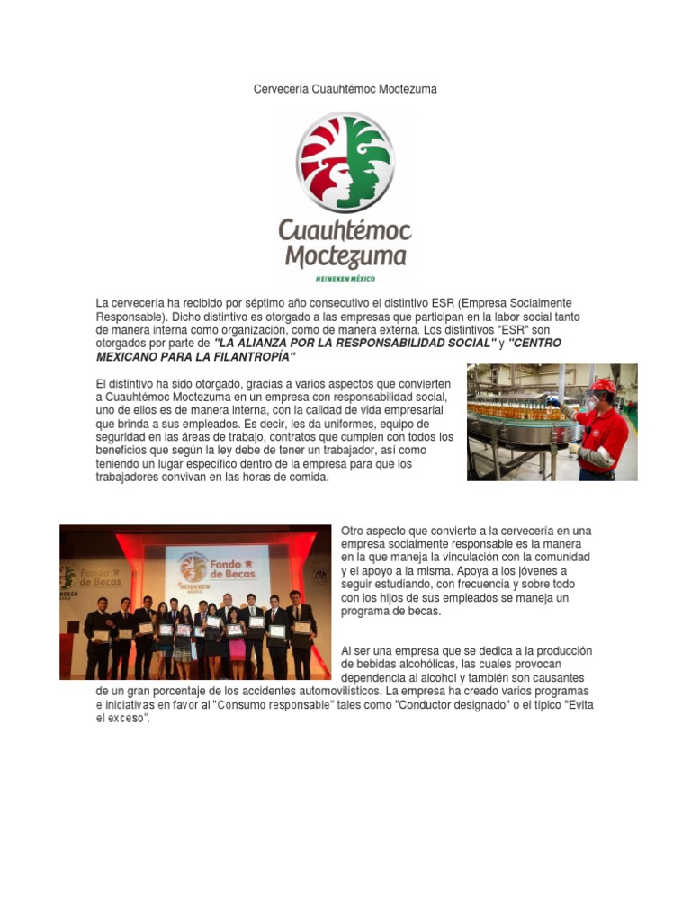 Cervecería Cuauhtémoc Moctezuma | PDF