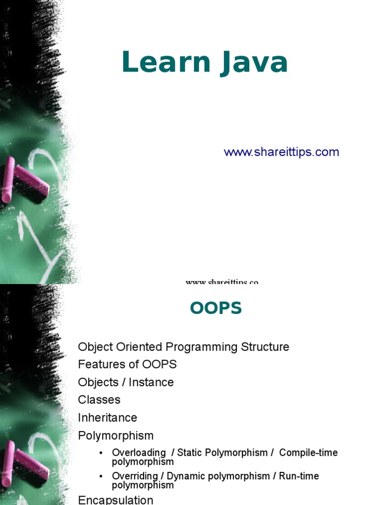 Java Notes Pdf Inheritance Object Oriented Programming Method Computer Programming