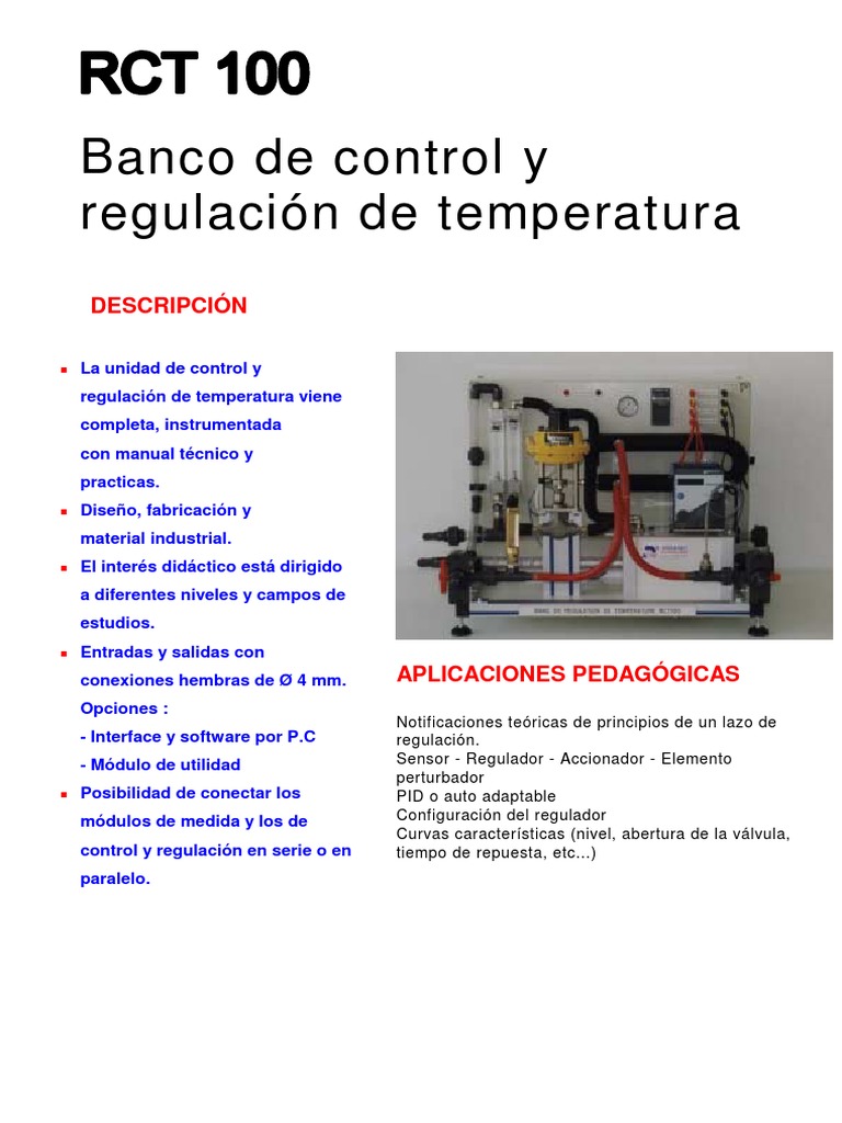 Didatec Rct100 Es | PDF | Sensor | Ingenieria Eléctrica
