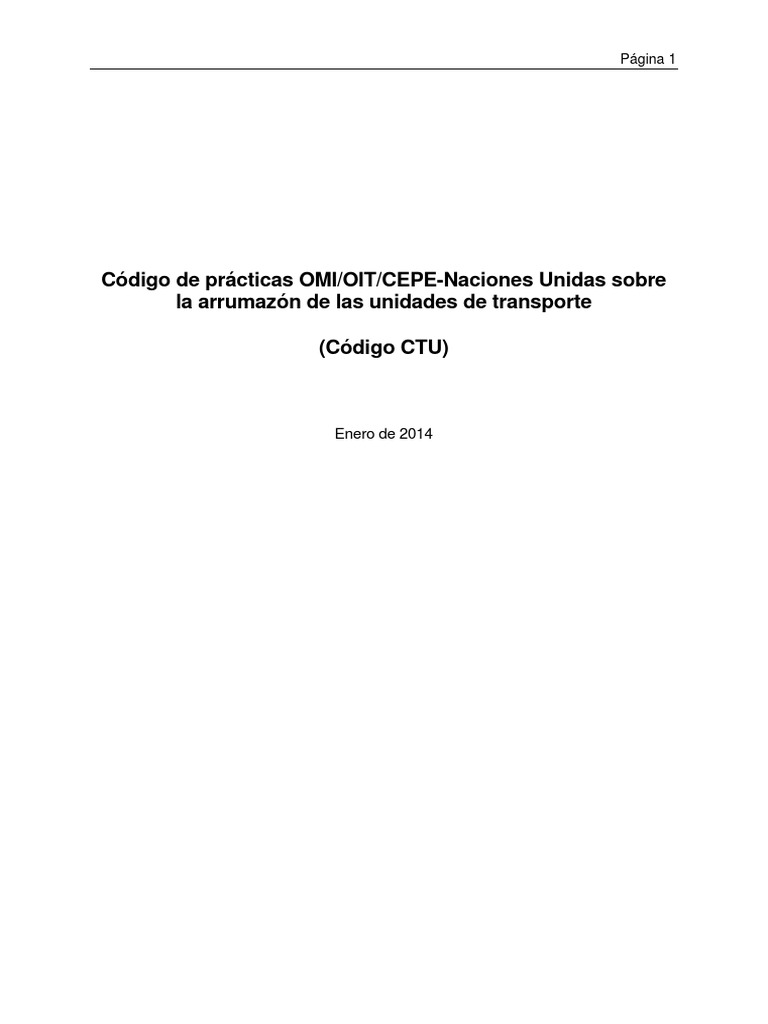 CTU Code Spanish PDF | PDF | Plaga (organismo) | Transporte