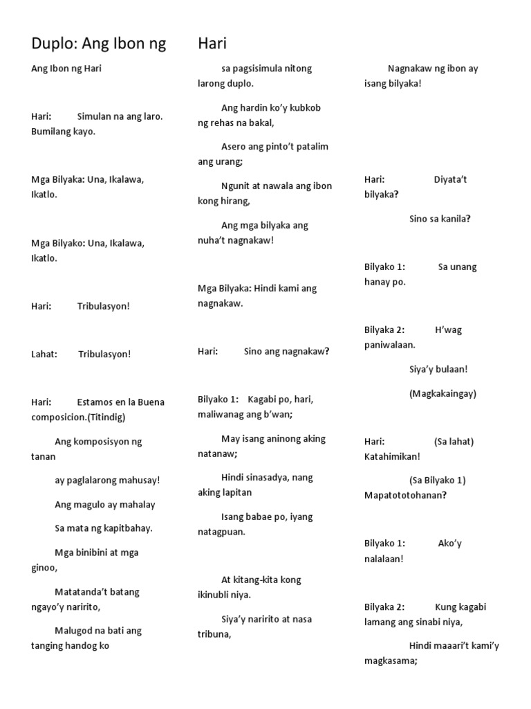Ang Ibon NG Hari | PDF