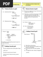 PRESSURE - Part 2 (Numericals) | PDF | Pressure | Force