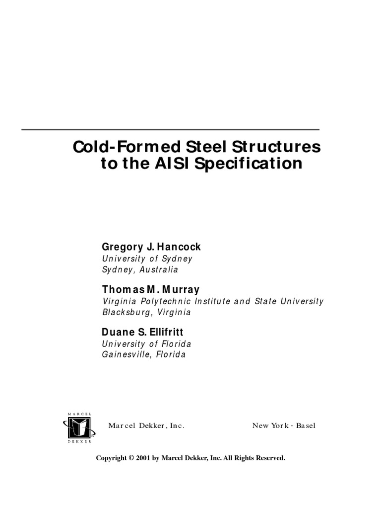 Aisi Cold Formed | Download Free PDF | Bending | Buckling