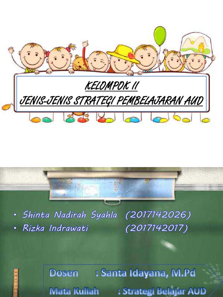 Strategi Pembelajaran Anak Usia Dini | PDF