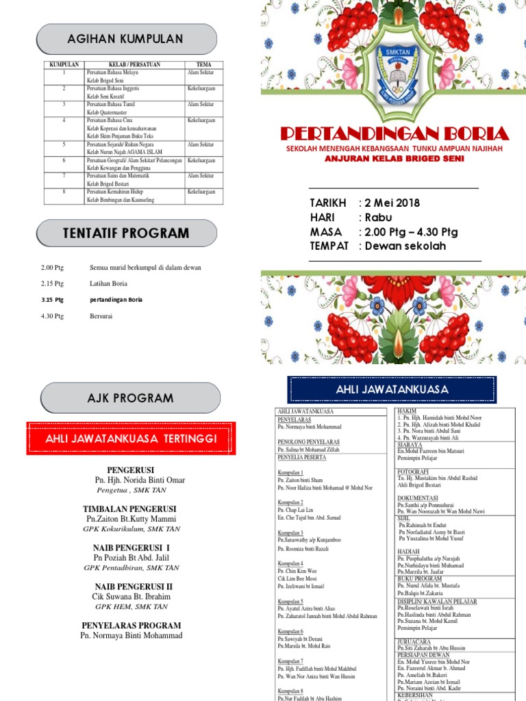 Buku Program Tema Floral (Cikgugrafikdotcom) | PDF