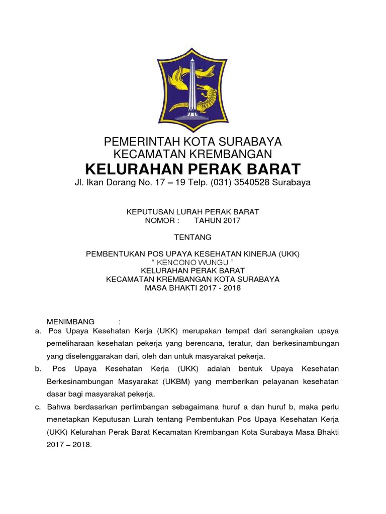 Contoh SK Ukk | PDF