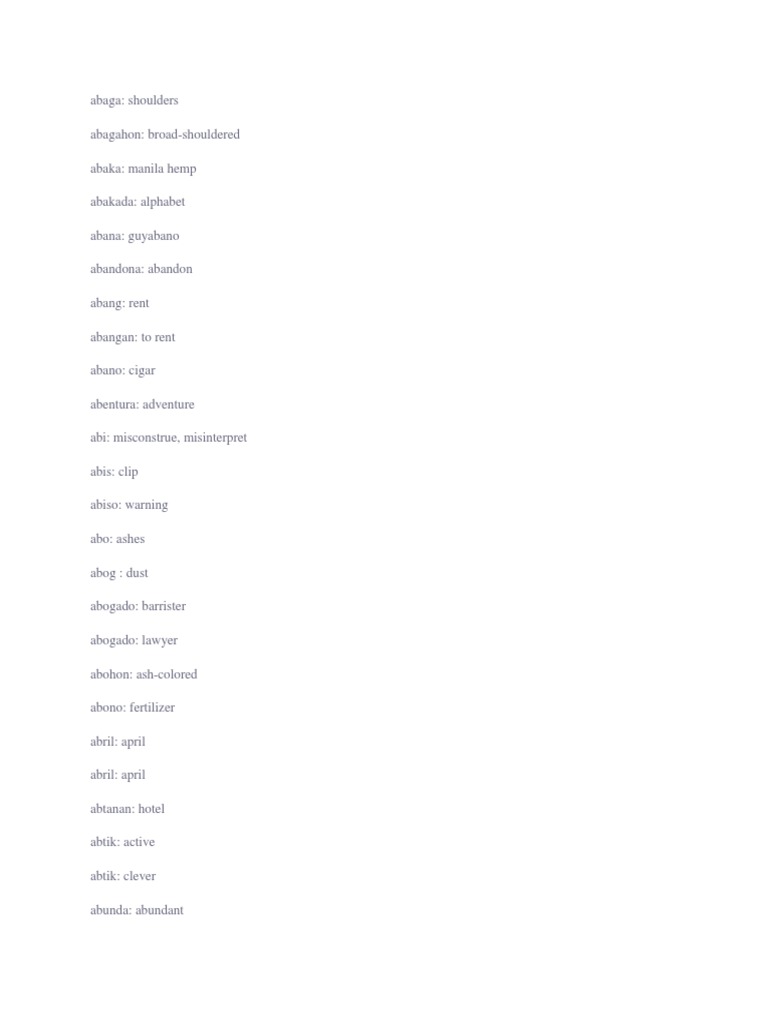 Bisaya Words | PDF | Nature