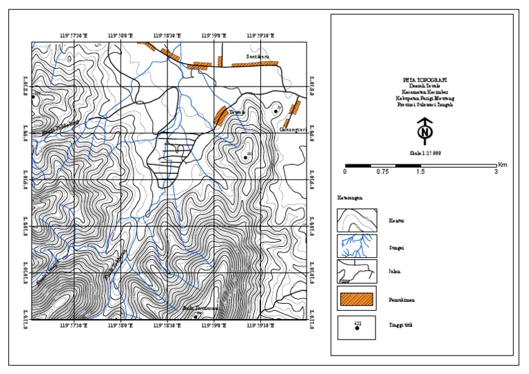 Peta Topografi PDF | PDF
