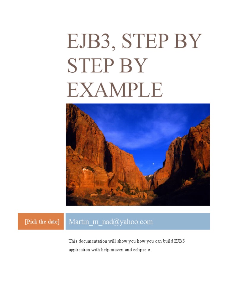 Ejb3, Step by Step by Example: (Pick The Date) | PDF | Enterprise Java ...