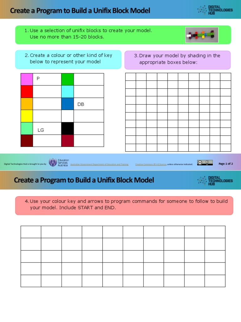 Create A Program To Build A Unifix Block Model | PDF