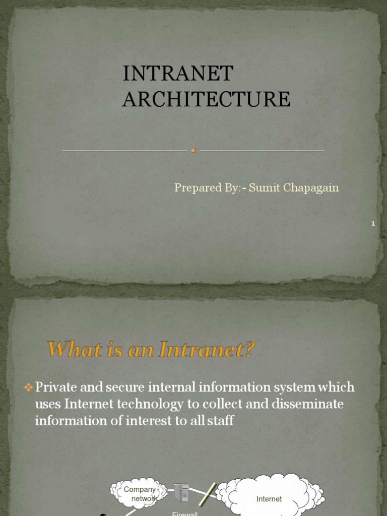 Intranet Architecture Overview | PDF | Firewall (Computing) | Internet