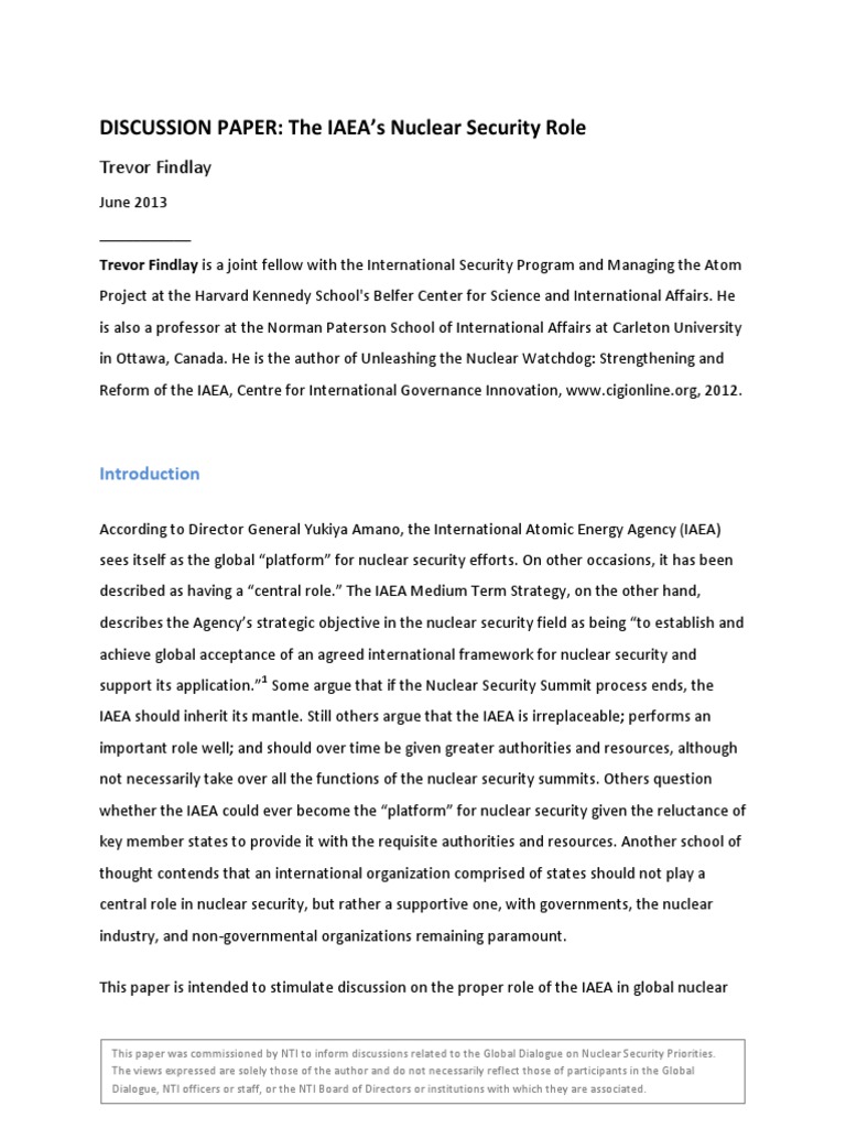IAEA Nuclear Security Role 3 | PDF | International Atomic Energy Agency ...