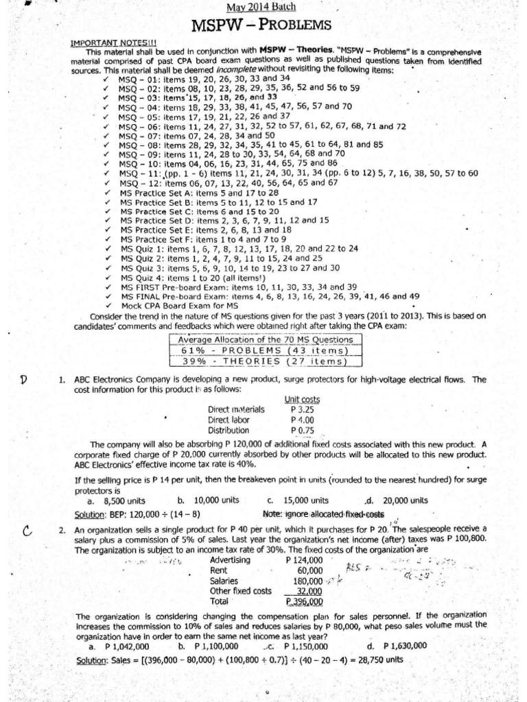 Ms PW Probs Resa | PDF