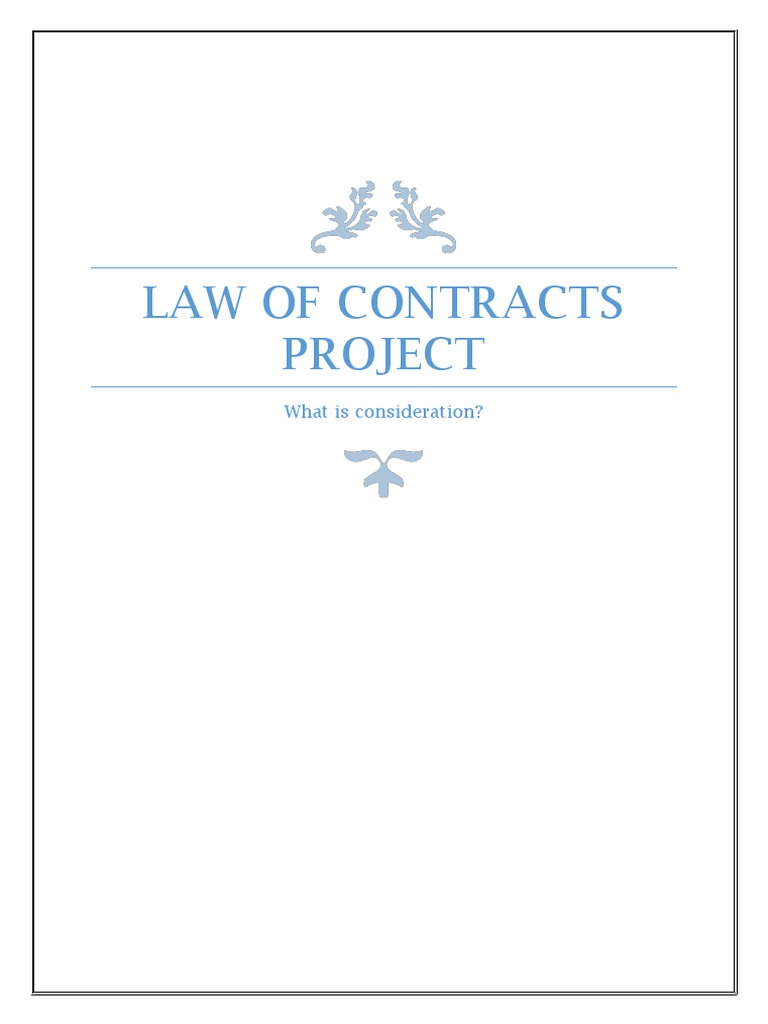 What Is Consideration Pdf Consideration Assignment Law 0241