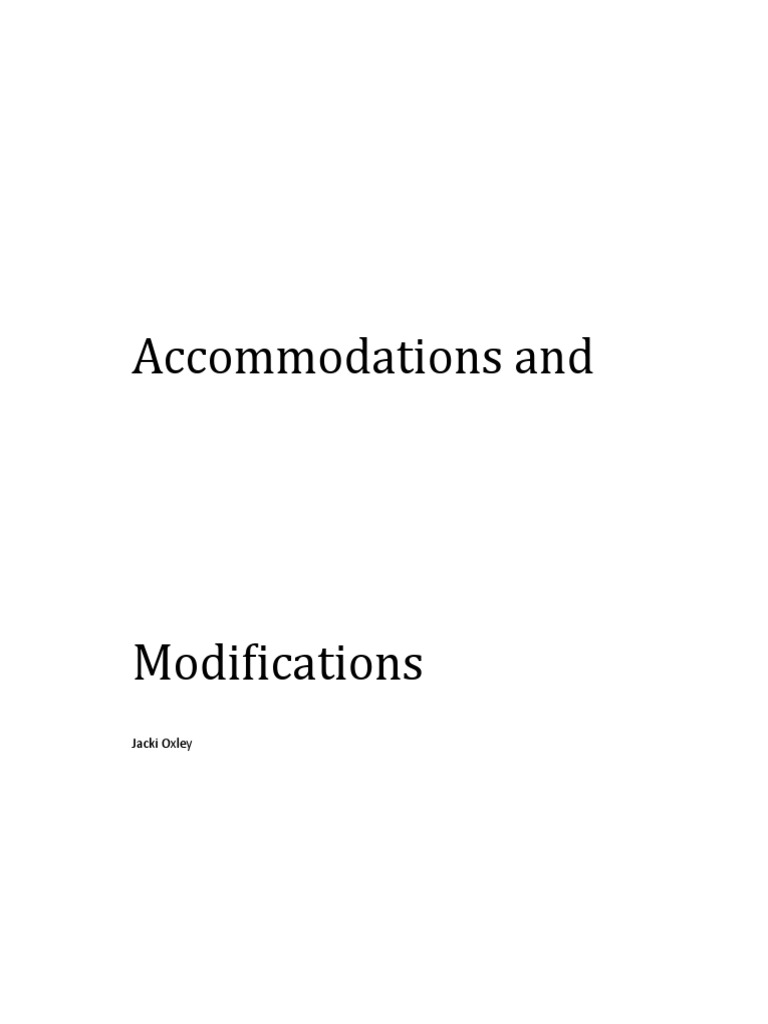 Accommodations and Modifications Guide | PDF | Special Education ...