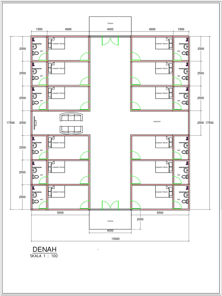 Denah Mess Wanita PDF | PDF