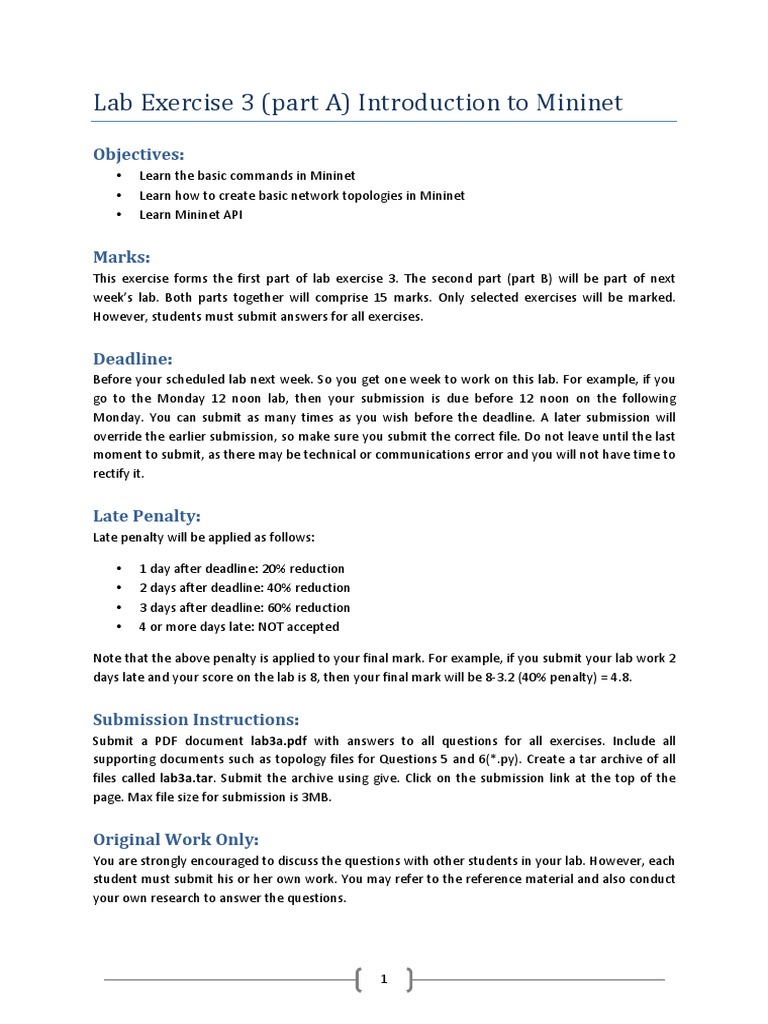 Mininet LAB | PDF | Command Line Interface | Network Topology