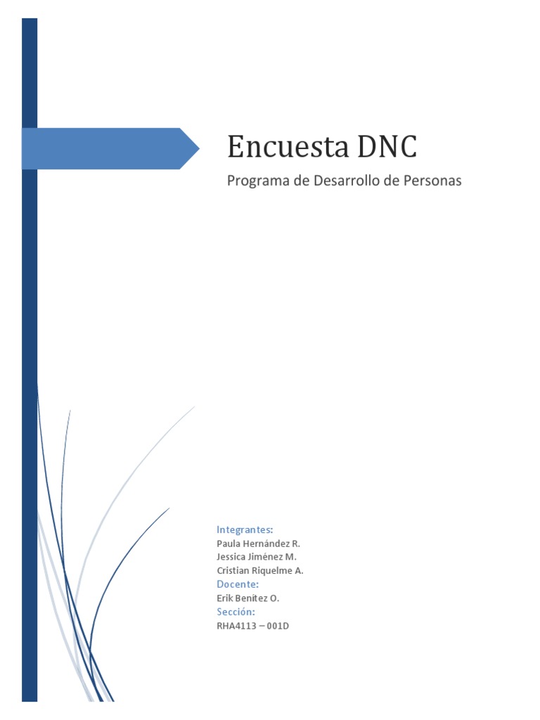 Encuesta DNC | PDF | Calidad (comercial) | Evaluación