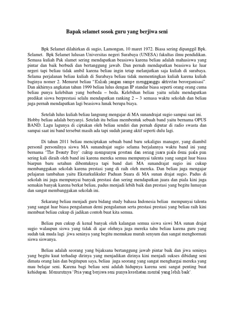 Contoh Biografi Seorang Guru Pdf