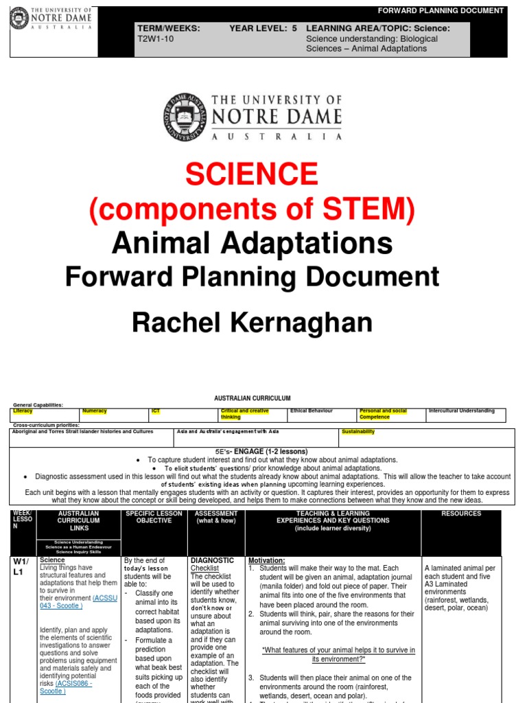 Science-Forward-Planning-Document-2 Copy 2 | PDF | Classroom ...