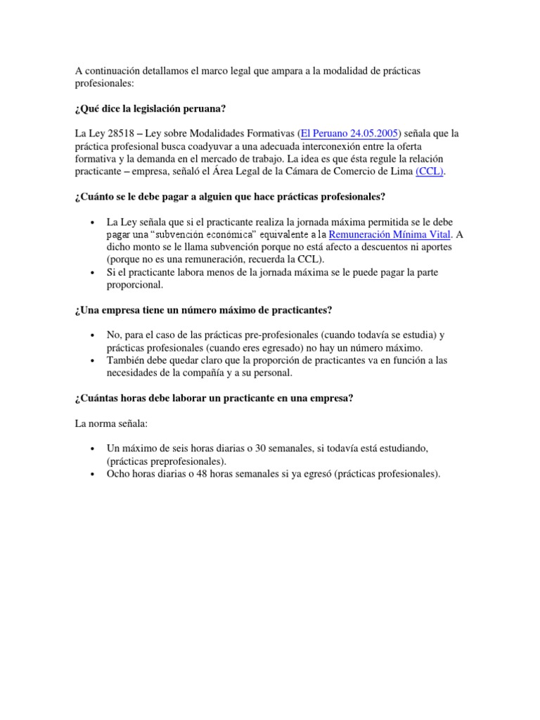 Sueldo de Practicante | PDF