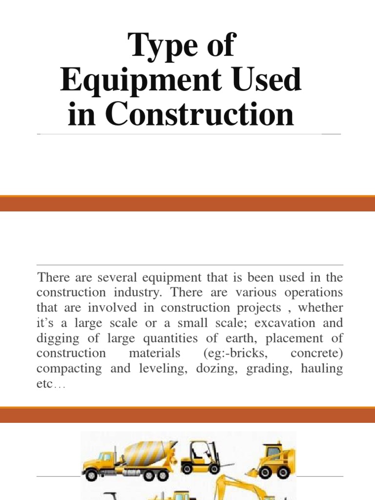Equipments PDF | PDF | Loader (Equipment) | Concrete