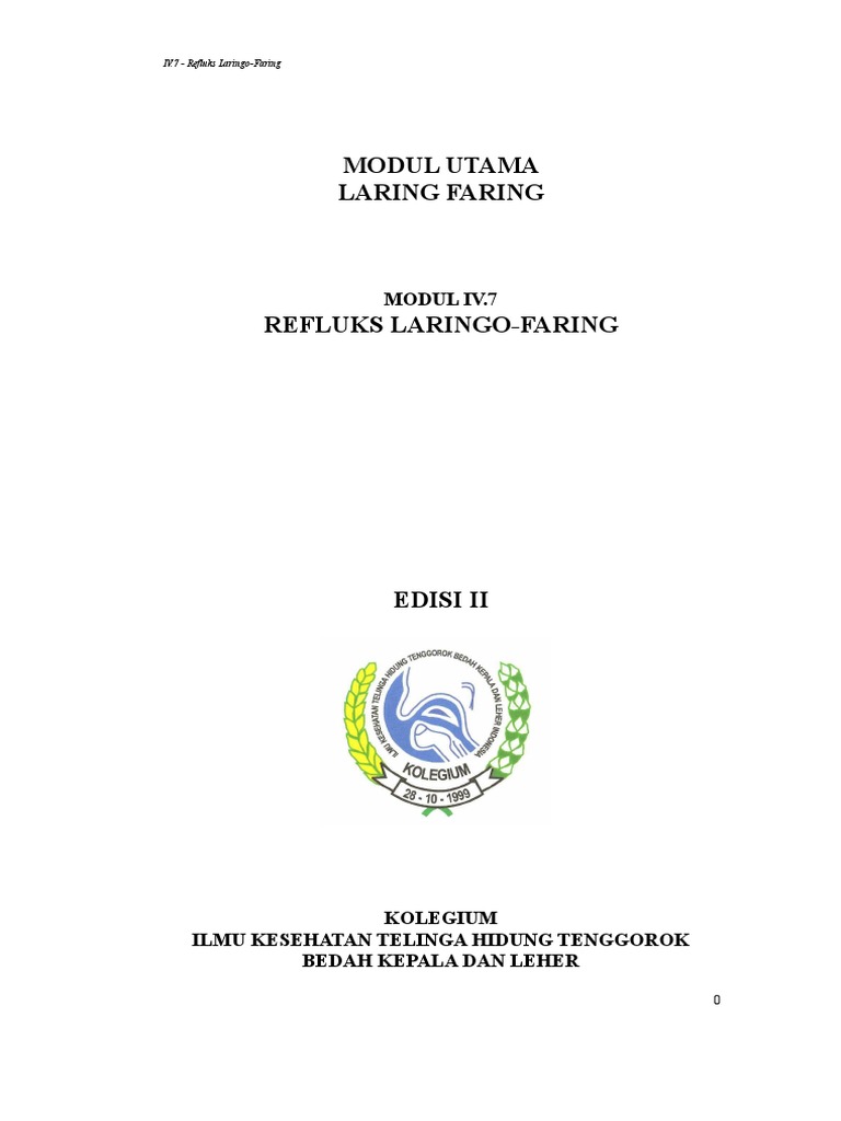 Refluks Laringo-Faring (LPR) | PDF