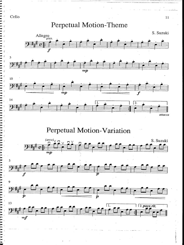 Pepetual Motion Cello | PDF