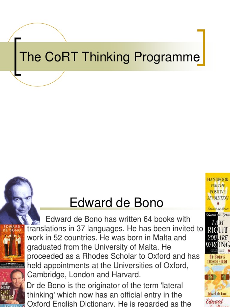 CoRT Thinking Techniques Explained | PDF | Bus | Thought