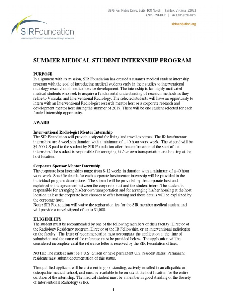 Radiology Summer Internship Program | PDF | Medical School | Radiology