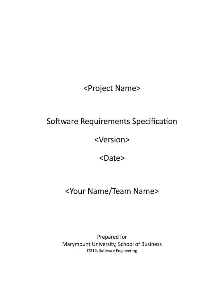 Prepared For Marymount University, School of Business | PDF | Use Case | Interface (Computing)