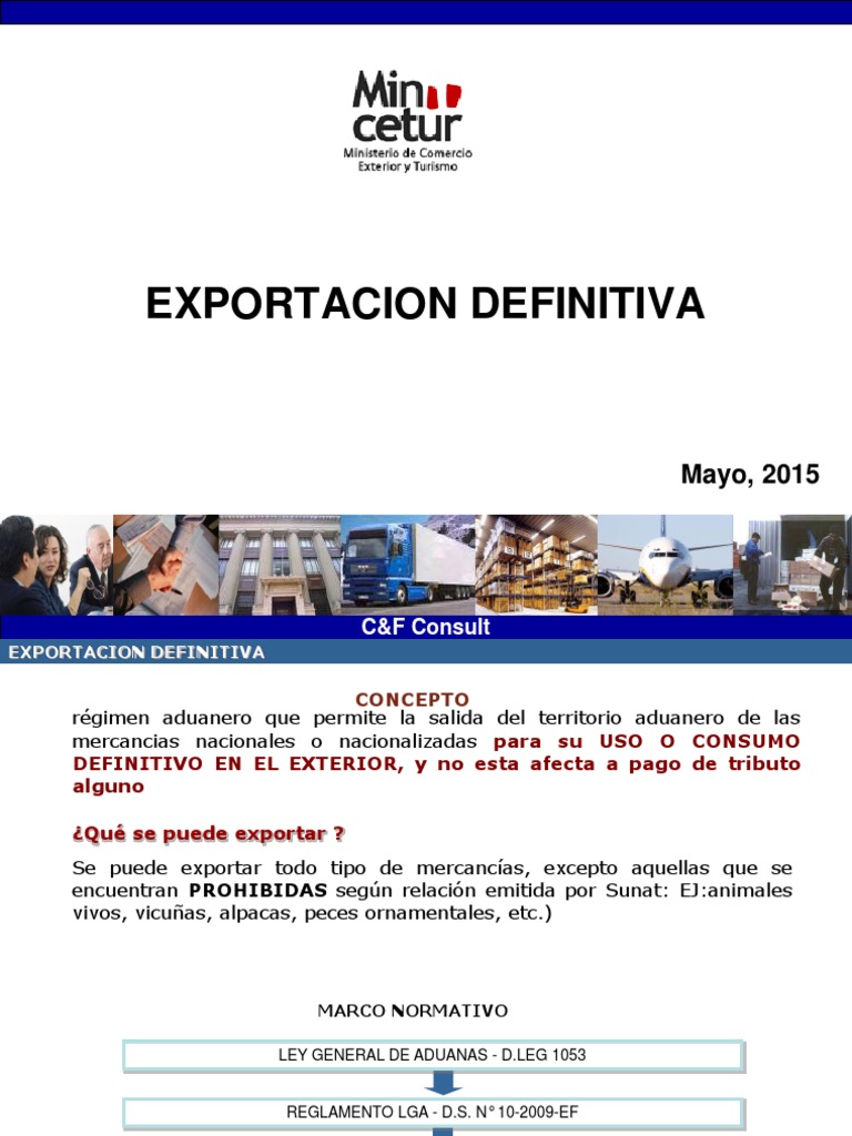 06 Exportacion Definitiva | PDF | Exportaciones | aduana