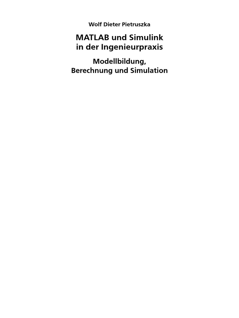 MATLAB Und Simulink in Der Ingenieurpraxis | PDF