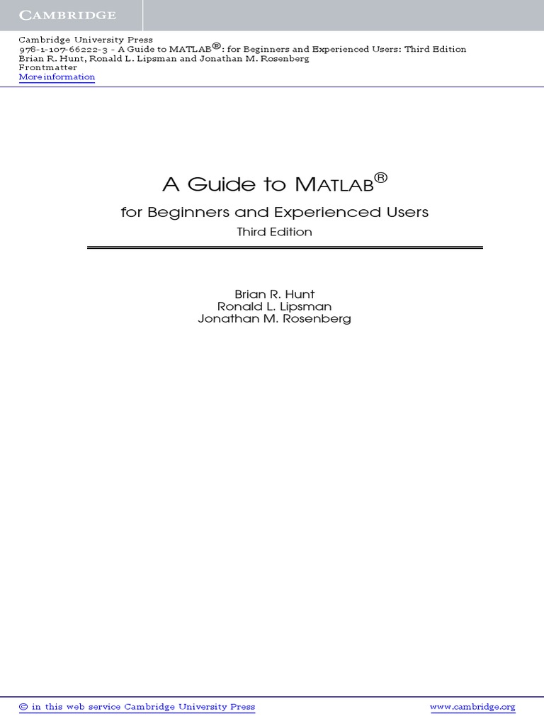 Aguidetom: ® For Beginners and Experienced Users | PDF | Matlab | Graphical User Interfaces