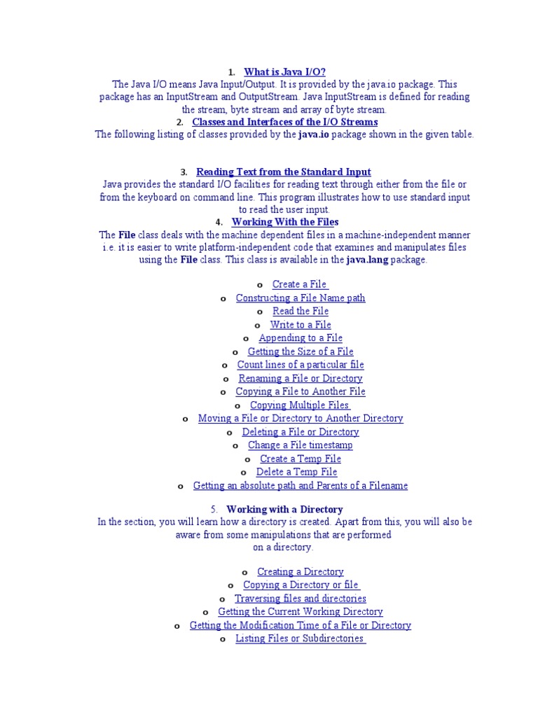 Java IO | PDF | Class (Computer Programming) | Computer File