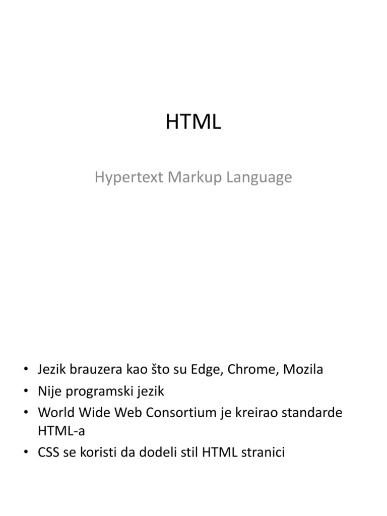 Prezentacija Za HTML | PDF