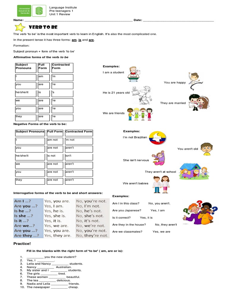 Starter Unit Grammar Review | PDF | Question | Verb