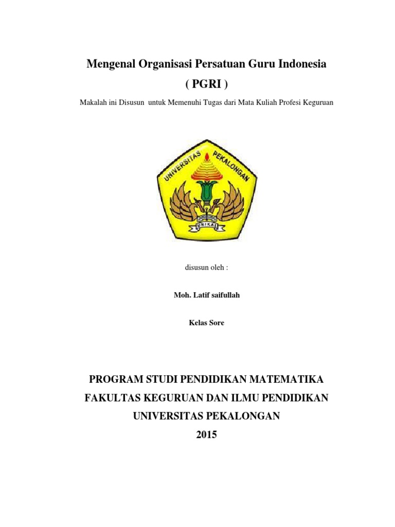 Sejarah Singkat PGRI | PDF