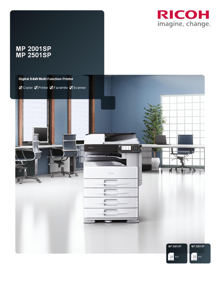 Ricoh Aficio MP 2501sp | PDF | Image Scanner | Printer (Computing)