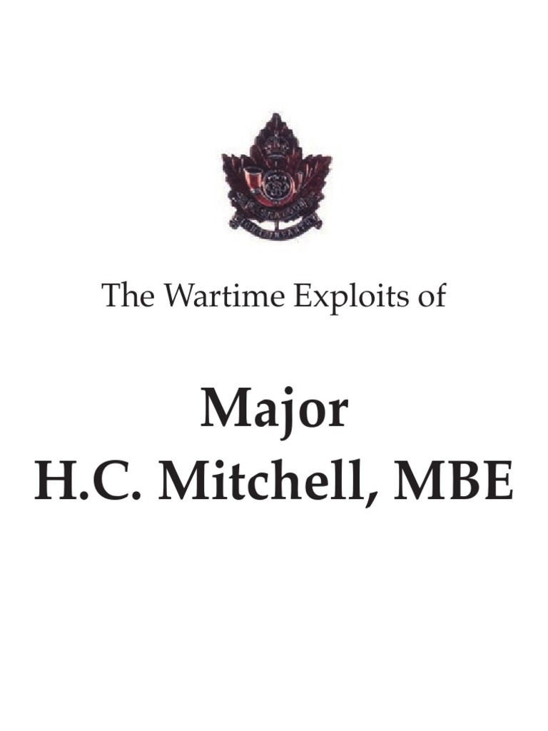 Major H.C. Mitchell's Wartime Memoirs | PDF | Division (Military ...