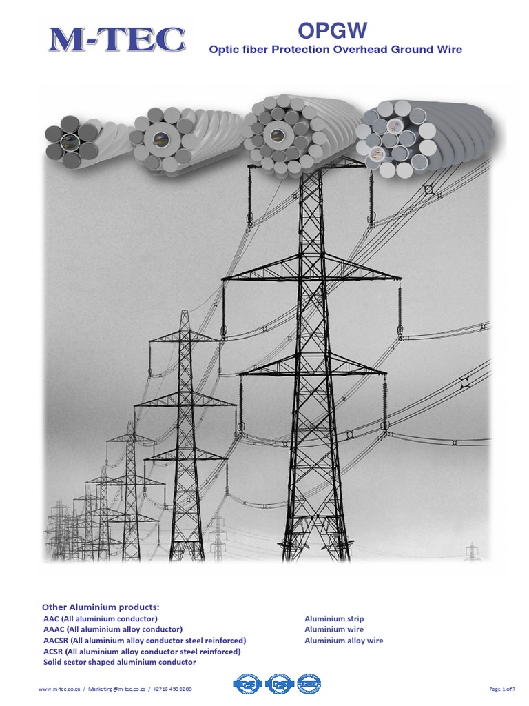 Optic Fiber Protection Overhead Ground Wire: Other Aluminium Products ...