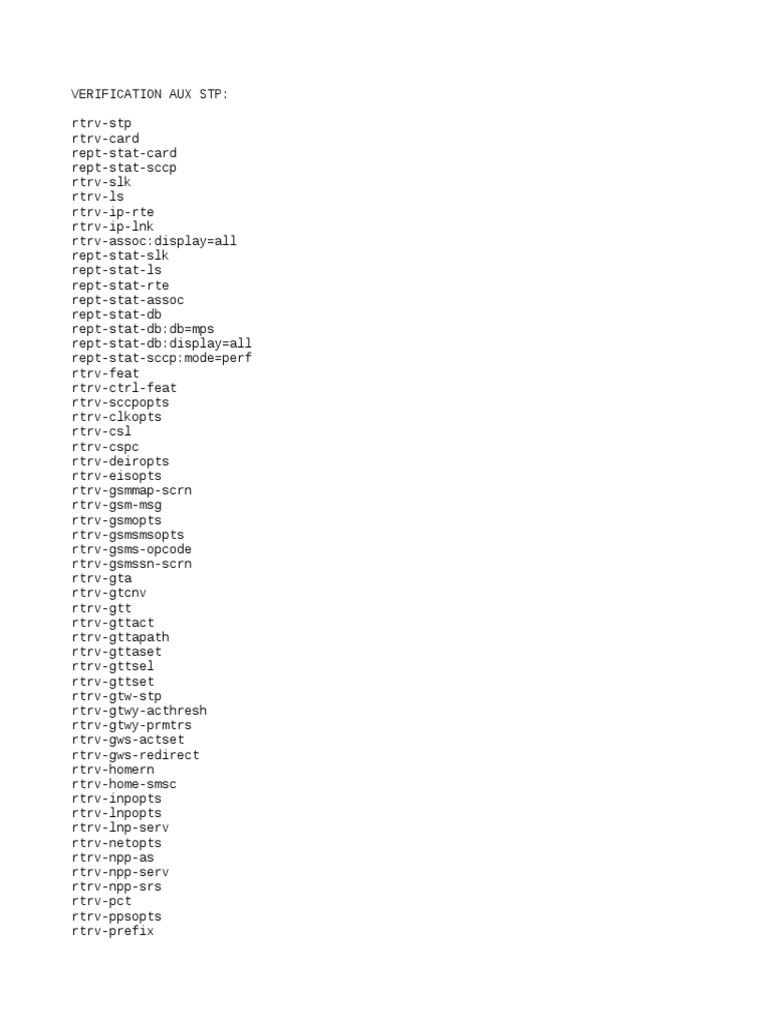 STP Command Verification Guide | PDF | Computers