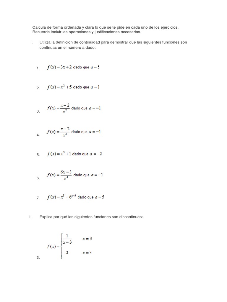 Calculo Ejercicios | PDF | Derivado | Pendiente