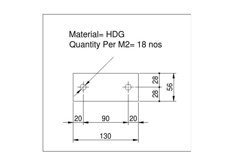Material HDG Quantity Per M2 18 Nos | PDF