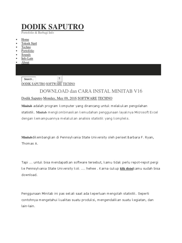Instal Minitab | PDF | Seni | Komputer