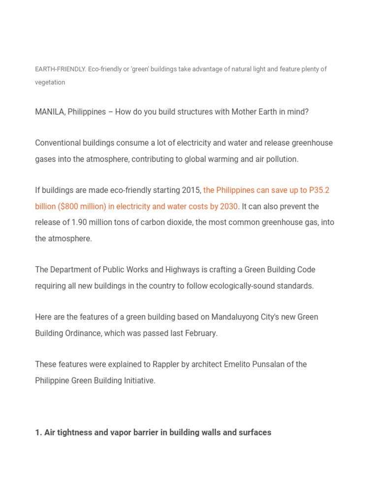 Green Building RAPPLER | PDF | Atmosphere Of Earth | Green Building