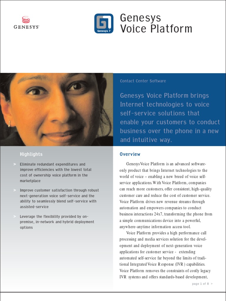 Genesys Voice Platform | PDF | Voice Over Ip | Call Centre