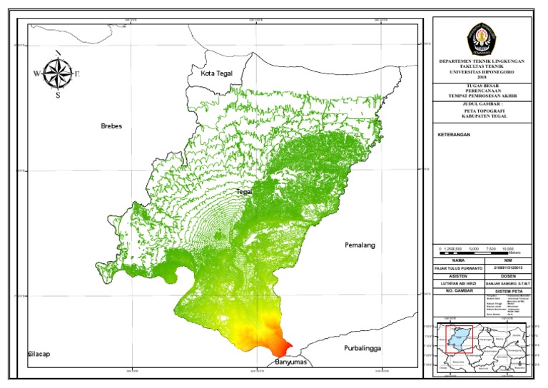 Peta Topografi Kab Tegal | PDF
